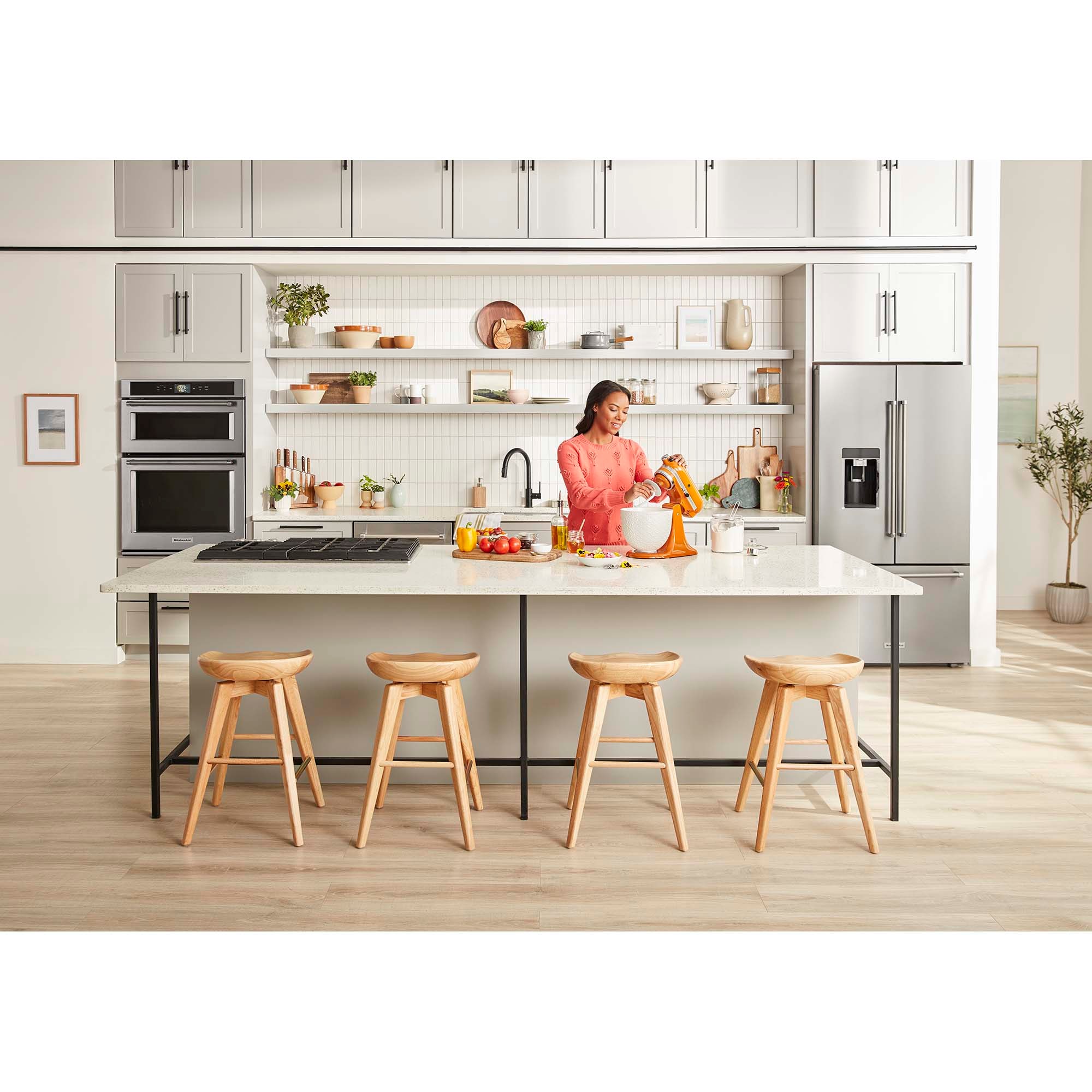 KitchenAid 36 in. 5-Burner Natural Gas Cooktop with Downdraft, Simmer ...