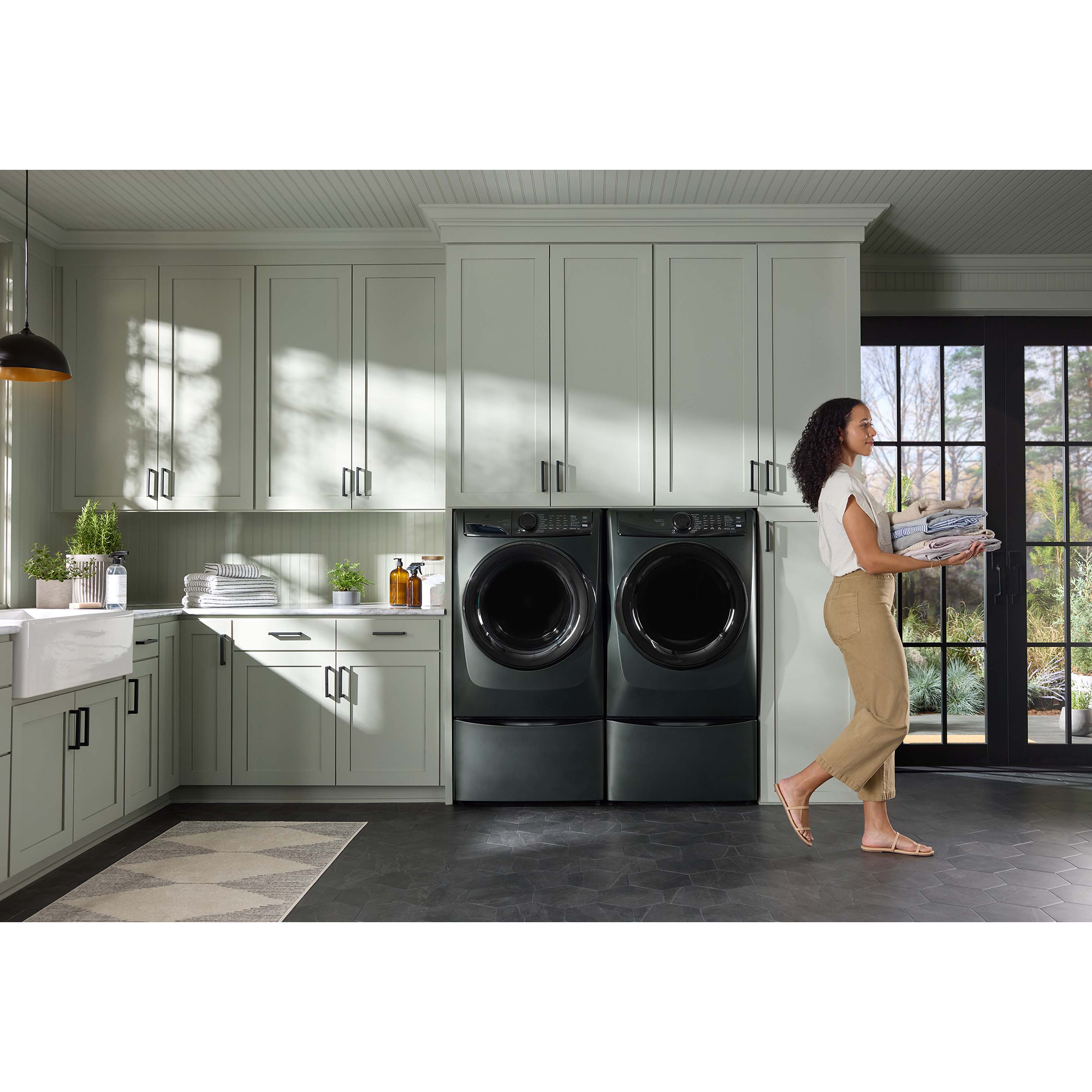 Electrolux 27 in. 8.0 cu. ft. Stackable Electric Dryer with LuxCare Dry ...