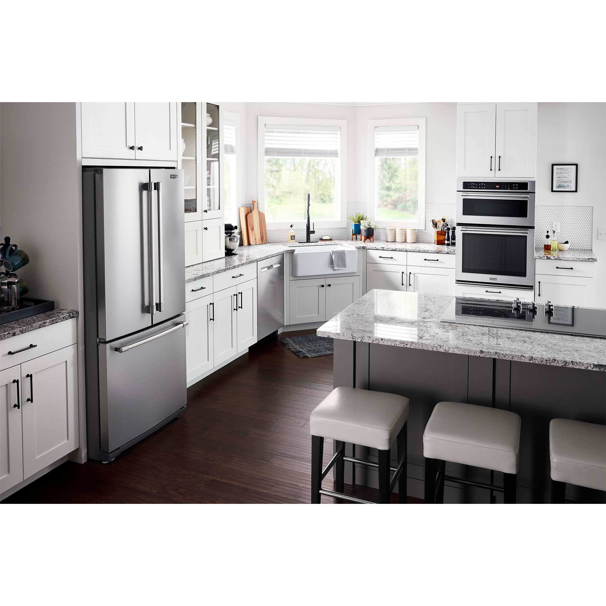 Maytag 36 in. 5-Burner Electric Cooktop with Power Burner, Reversible ...
