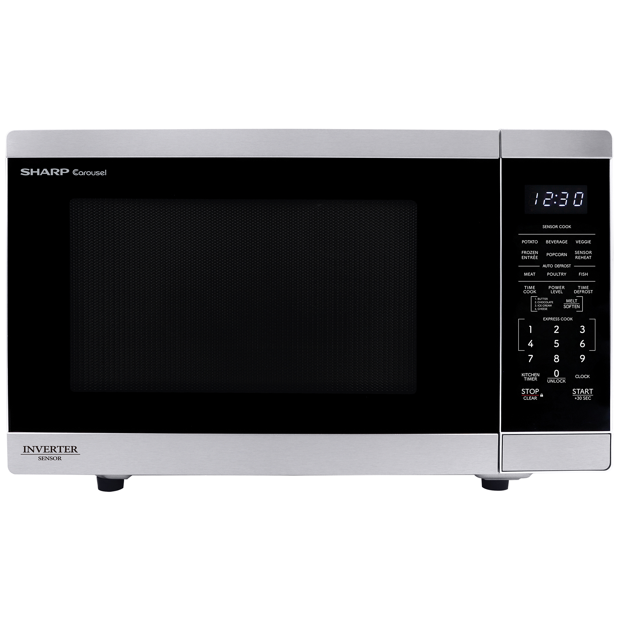 Sharp 20 in. 1.4 cu. ft. 1100W Countertop Microwave with Sensor Cooking ...