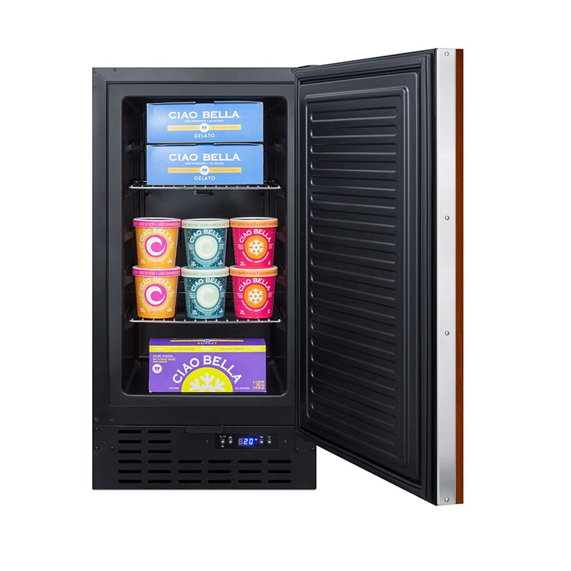 Summit 18" 2.7 Cu. Ft. Built-In or Freestanding Upright Compact Freezer ...