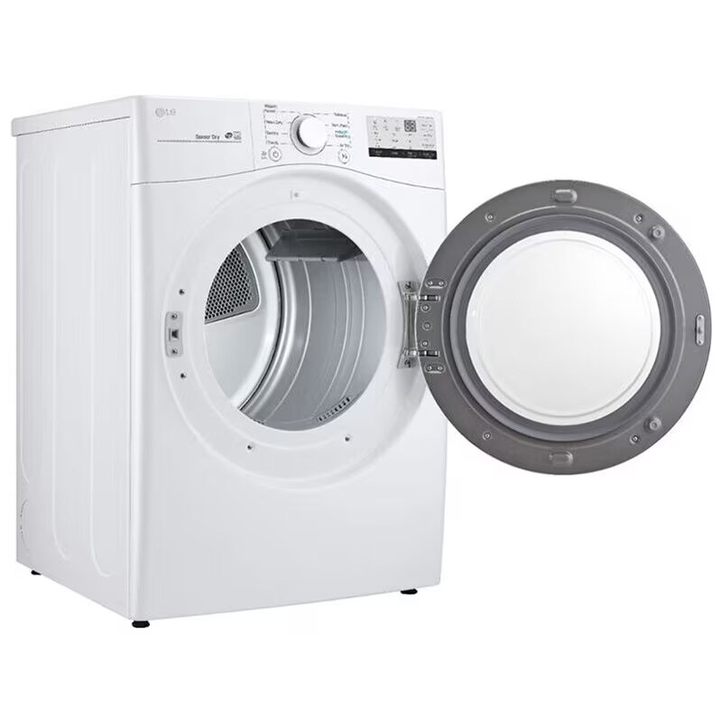 LG 27 in. 7.4 cu. ft. Stackable Electric Dryer with Sensor Dry ...
