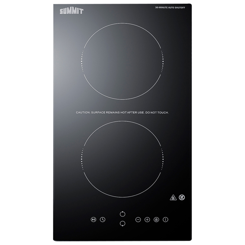 Summit 12 in. 2-Burner Electric Cooktop with Safety Shutoff & Simmer ...