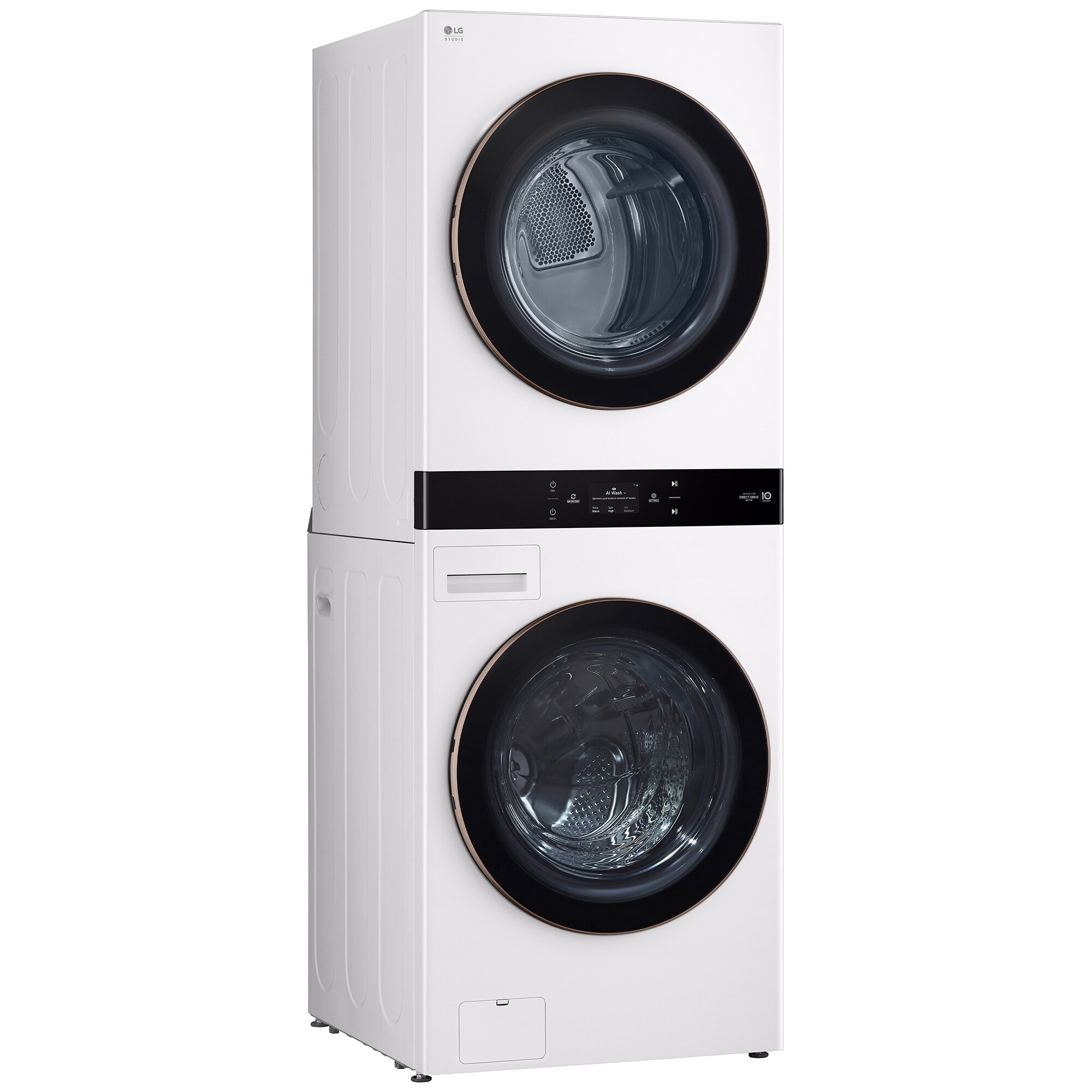 LG 27 in. 5.0 cu. ft. Smart Electric Front Load WashTower with AI ...