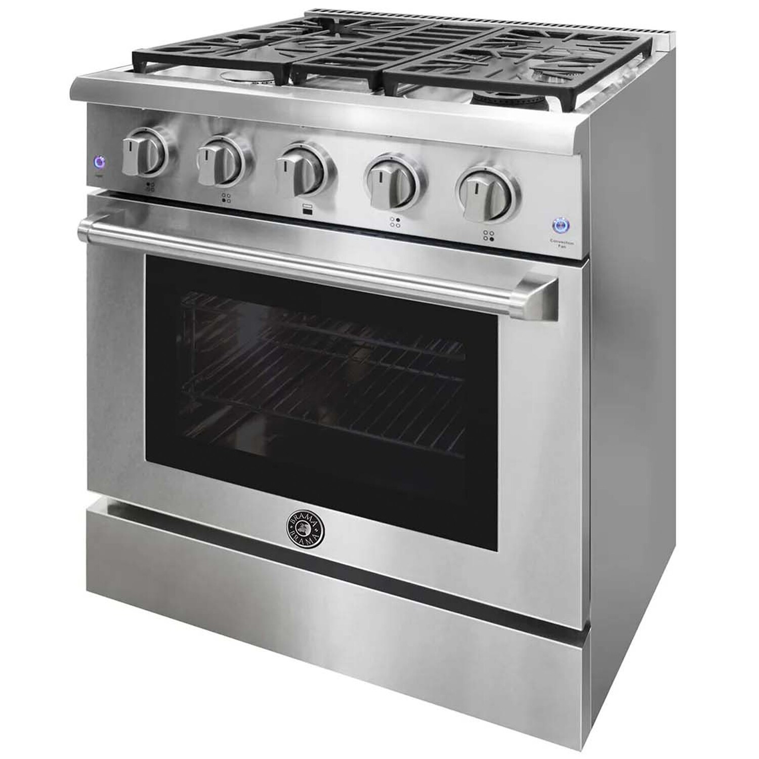 Brama 30 in. 4.2 cu. ft. Standard Convection Gas Range with 4 Sealed ...