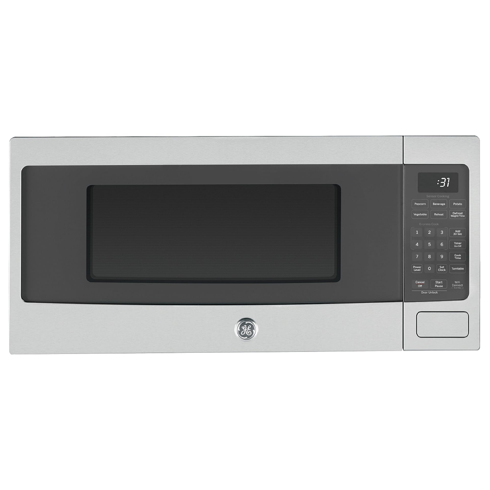 GE Profile 24 in. 1.1 cu. ft. 800W Smart Countertop Microwave with ...