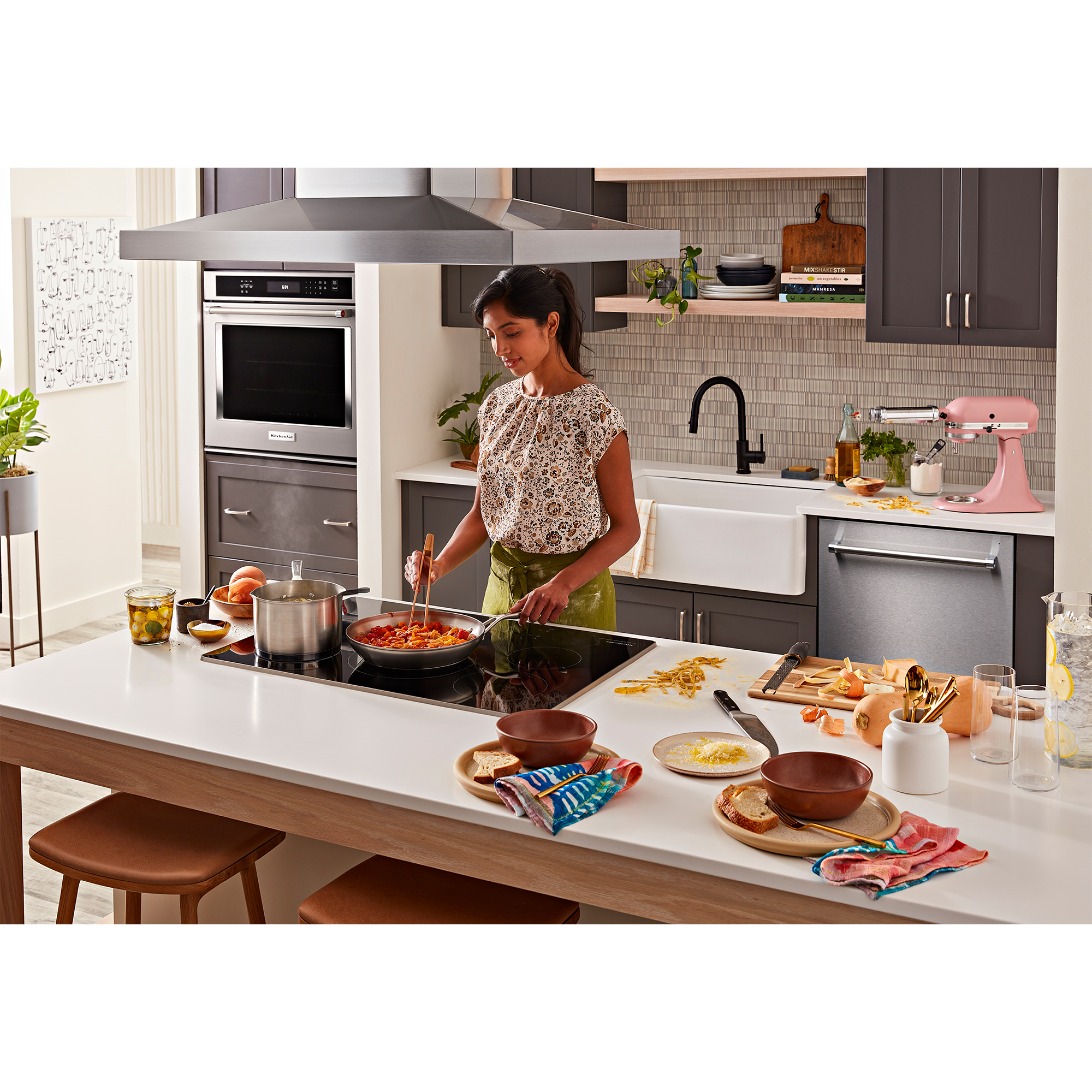 KitchenAid 30 in. 5-Burner Induction Cooktop with Simmer Burner & Power ...