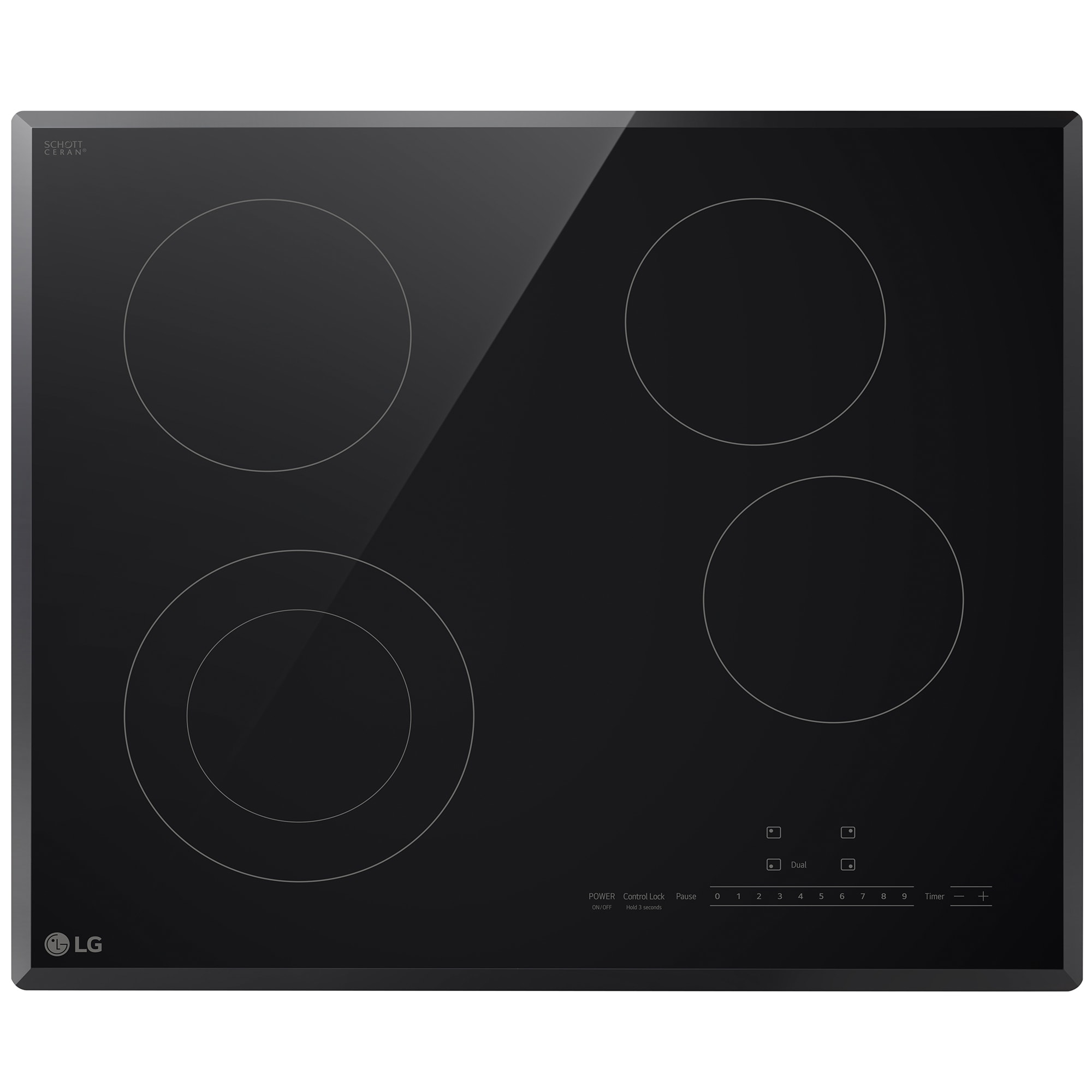 LG 24 in. 4-Burner Electric Cooktop - Black | P.C. Richard & Son