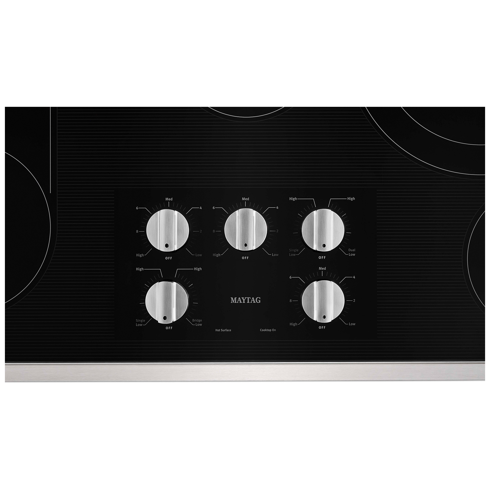 Maytag 36 in. 5-Burner Electric Cooktop with Power Burner, Reversible ...