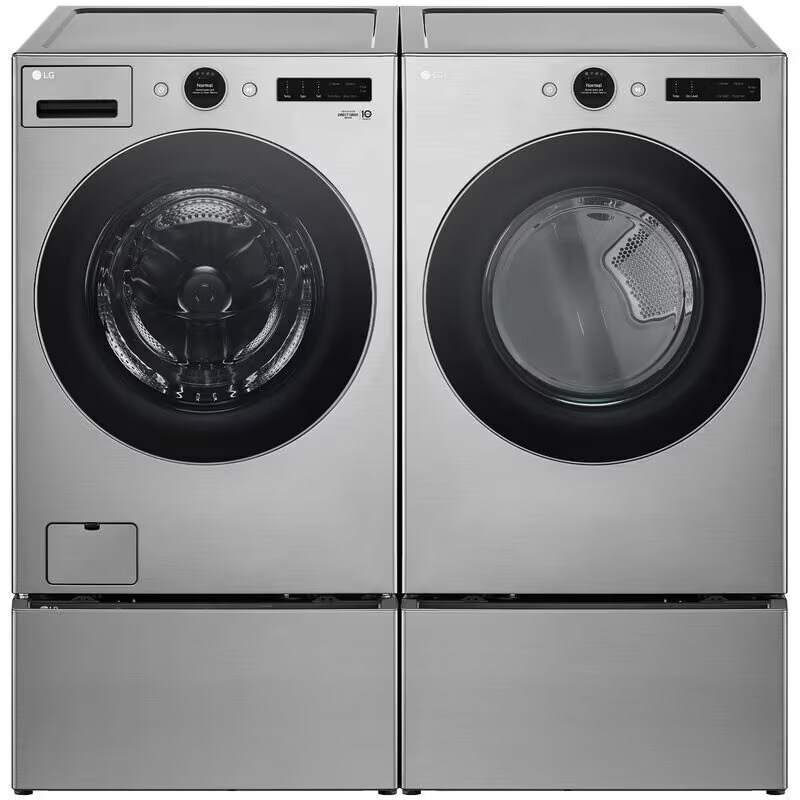 LG 27 in. 7.4 cu. ft. Smart Stackable Gas Dryer with AI Sensor Dry ...