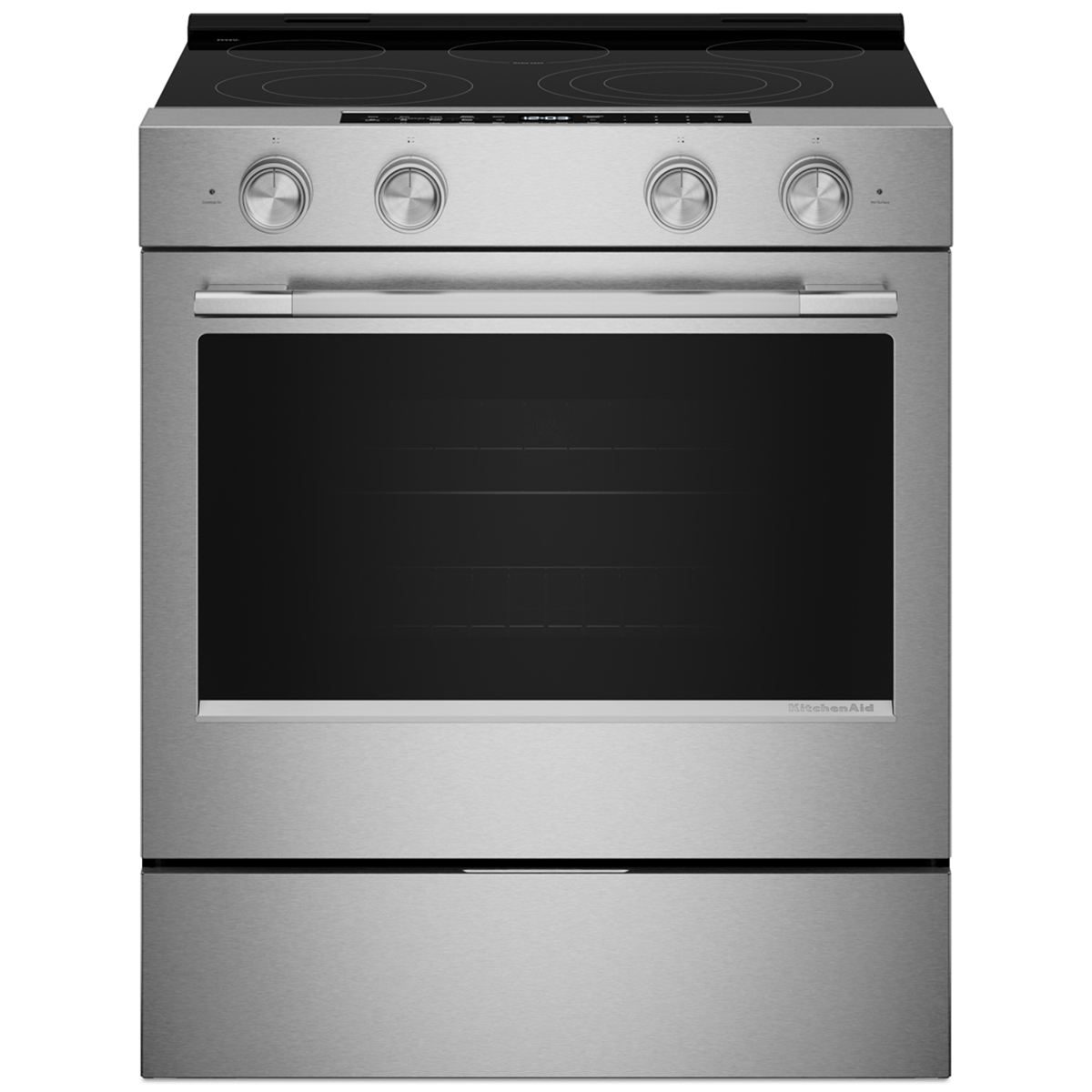 KitchenAid 30 in. 5.3 cu. ft. Smart Air-Fry Standard Convection Slide ...