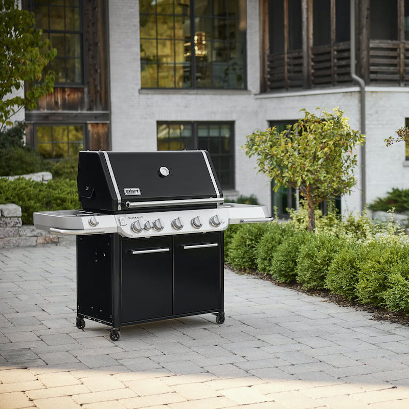 Weber Summit FS38 E Series 5-Burner Natural Gas Grill with Side Burner ...