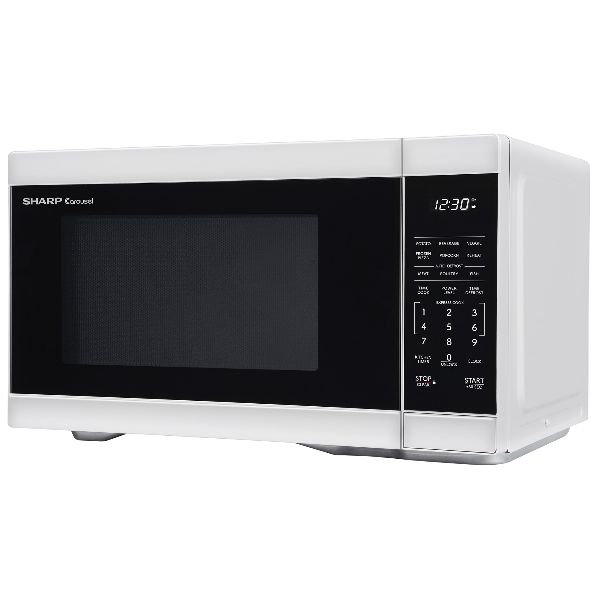 Sharp 21 in. 1.1 cu. ft. 1000W Countertop Microwave - White | P.C ...