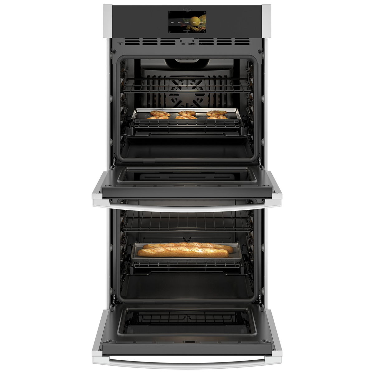 GE Profile 27 in. 8.6 cu. ft. Smart Top Control Electric Double Wall ...