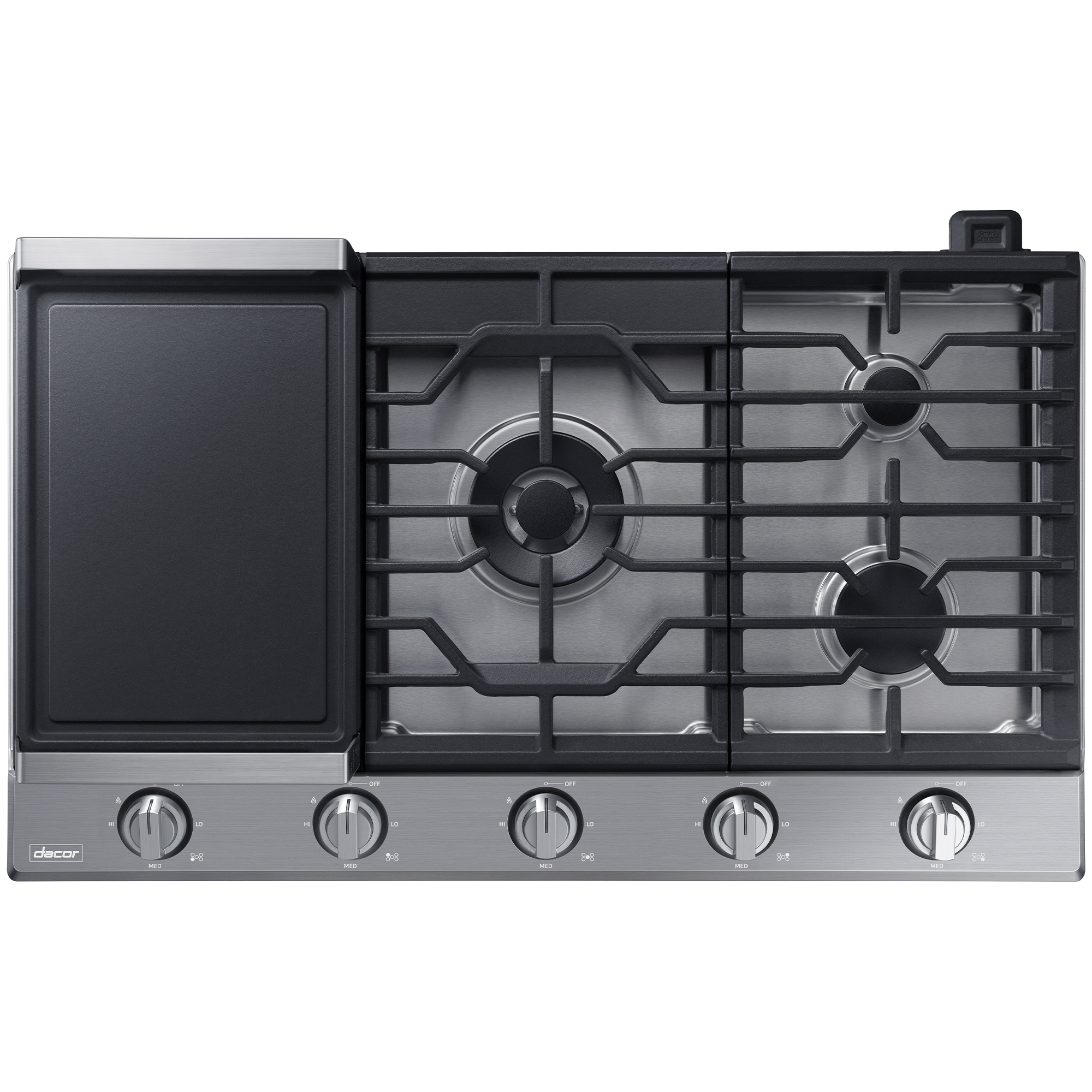Dacor Transitional 36 in. 5-Burner Smart Natural Gas Cooktop with ...