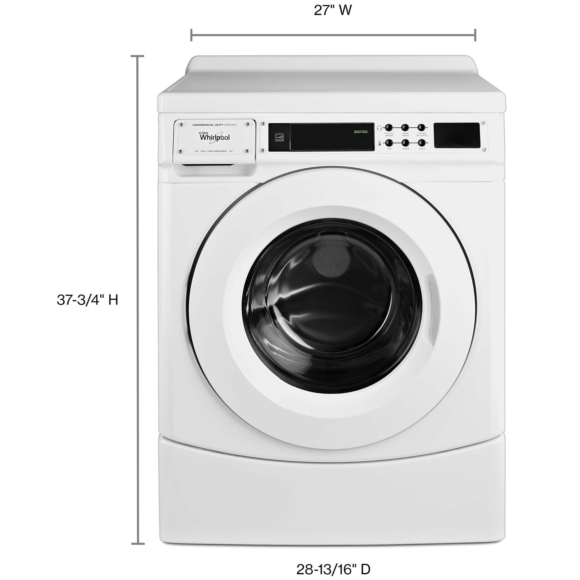 Whirlpool 27 in. 3.1 cu. ft. Commercial Front Load Washer - White | P.C ...