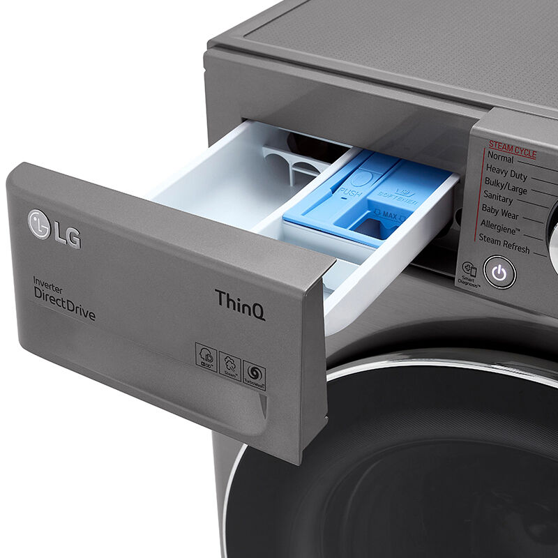 LG 24 in. 2.4 cu. ft. Electric All-in-One Front Load Washer-Dryer Combo ...