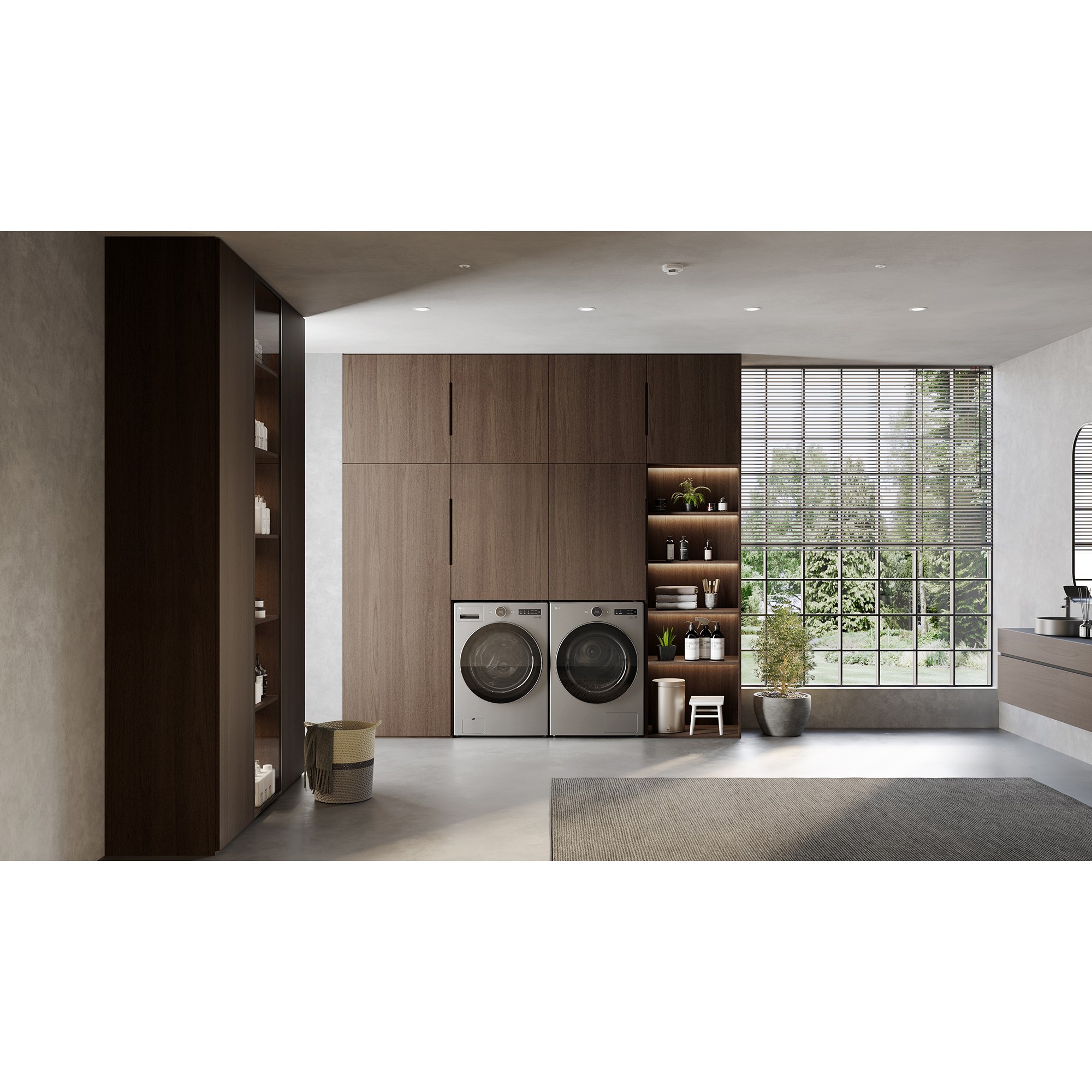 LG 27 in. 7.8 cu. ft. Smart Stackable Electric Dryer with Dual Inverter ...