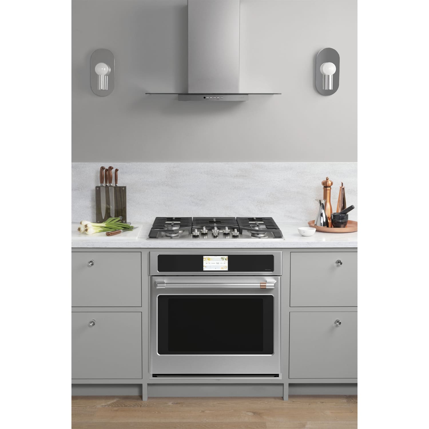 Cafe 30 in. 5-Burner Natural Gas Cooktop with Griddle, Simmer Burner ...