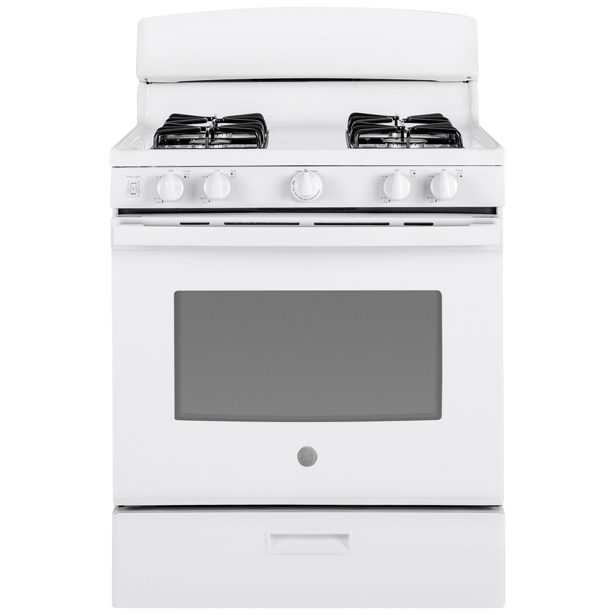 GE 30 in. 4.8 cu. ft. Gas Range with 4 Sealed Burners - White (Open Box ...