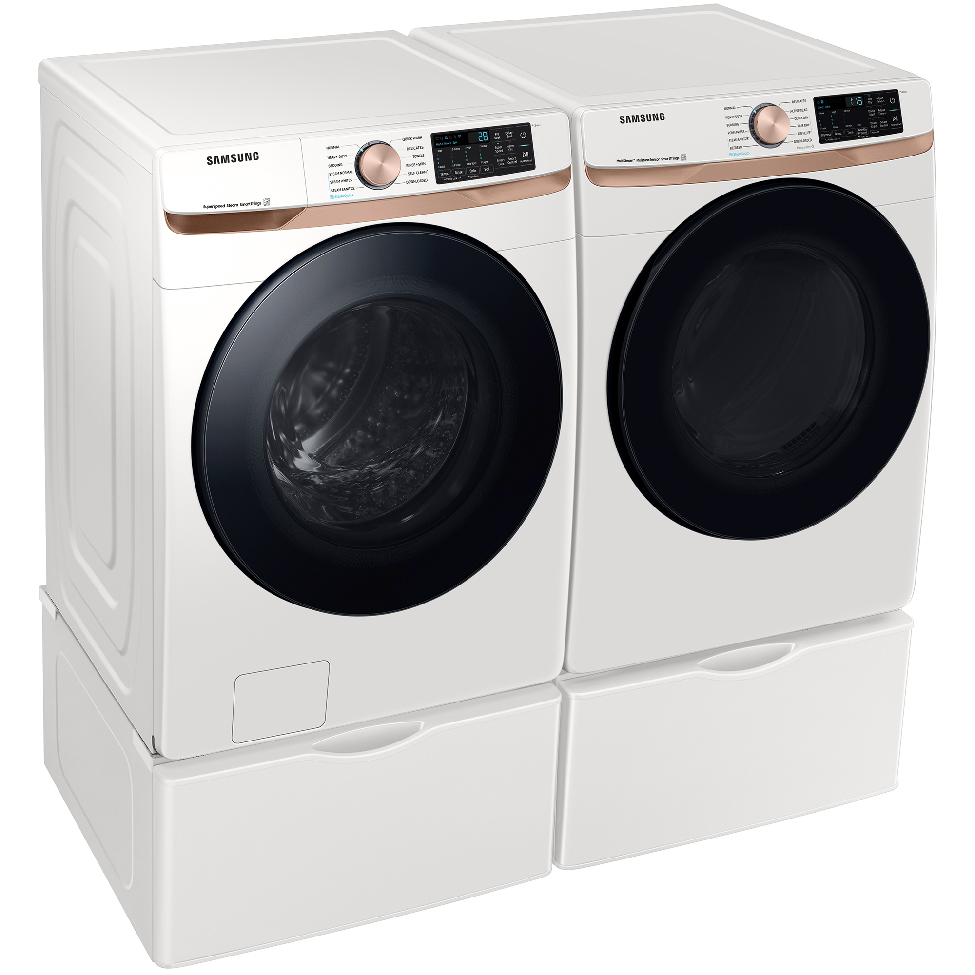 Samsung 27 in. 7.5 cu. ft. Smart Stackable Electric Dryer with AI Smart ...