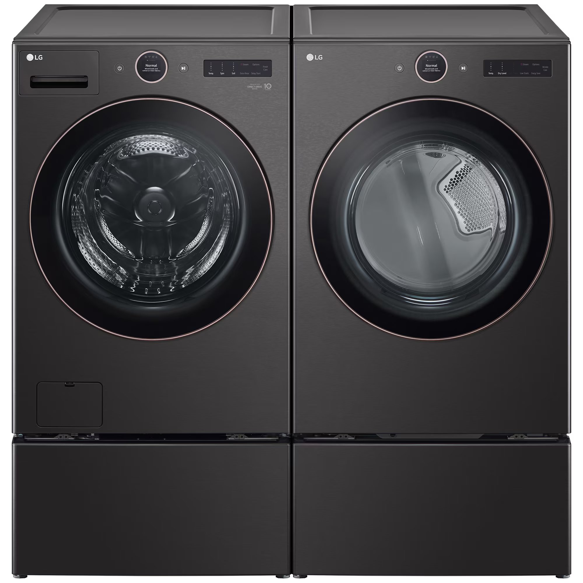 LG 27 in. 5.0 cu. ft. Smart Stackable Front Load Washer with AI DD ...