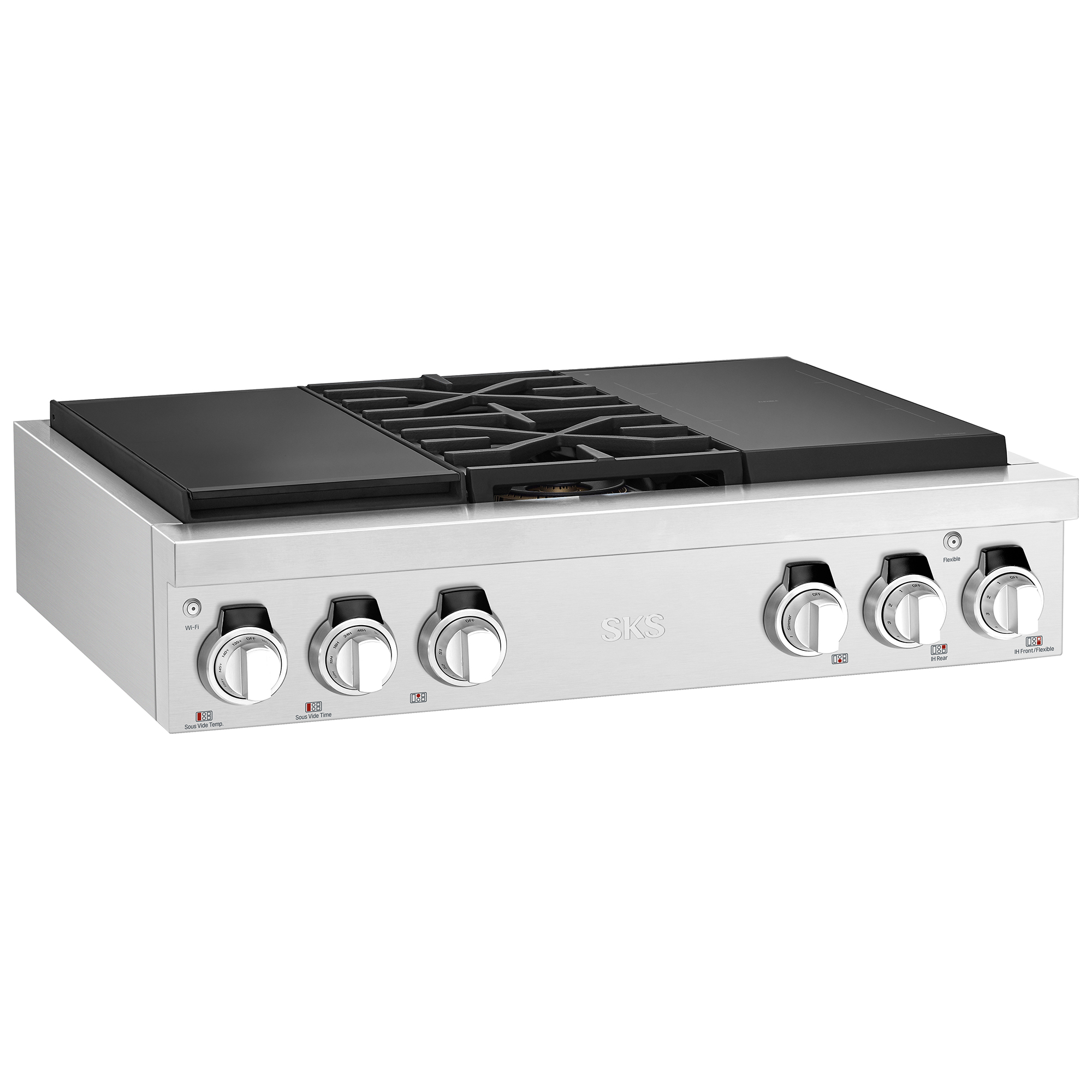 Signature Kitchen Suite 36 in. 4-Burner Smart Dual Fuel Natural Gas ...