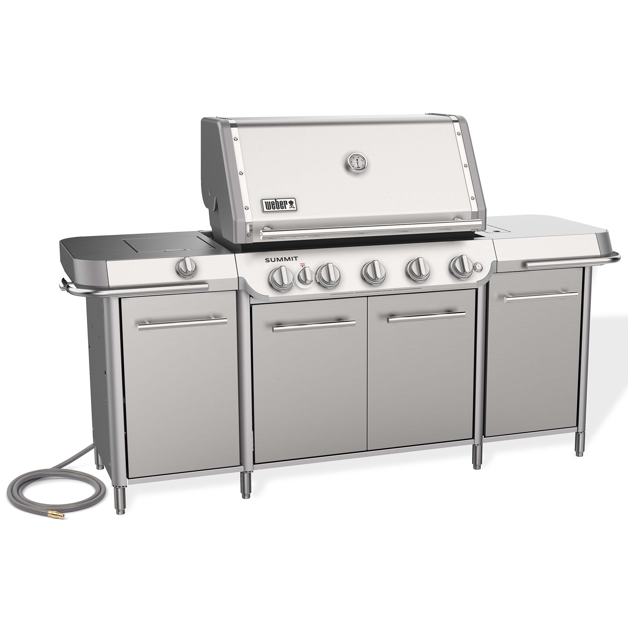 Weber Summit GC38 S Series 5-Burner Natural Gas Grill with Side Burner ...