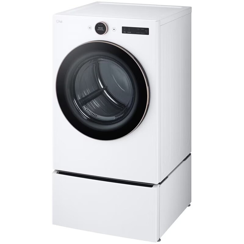 LG 27 in. 7.4 cu. ft. Smart Stackable Electric Dryer with AI Sensor Dry ...