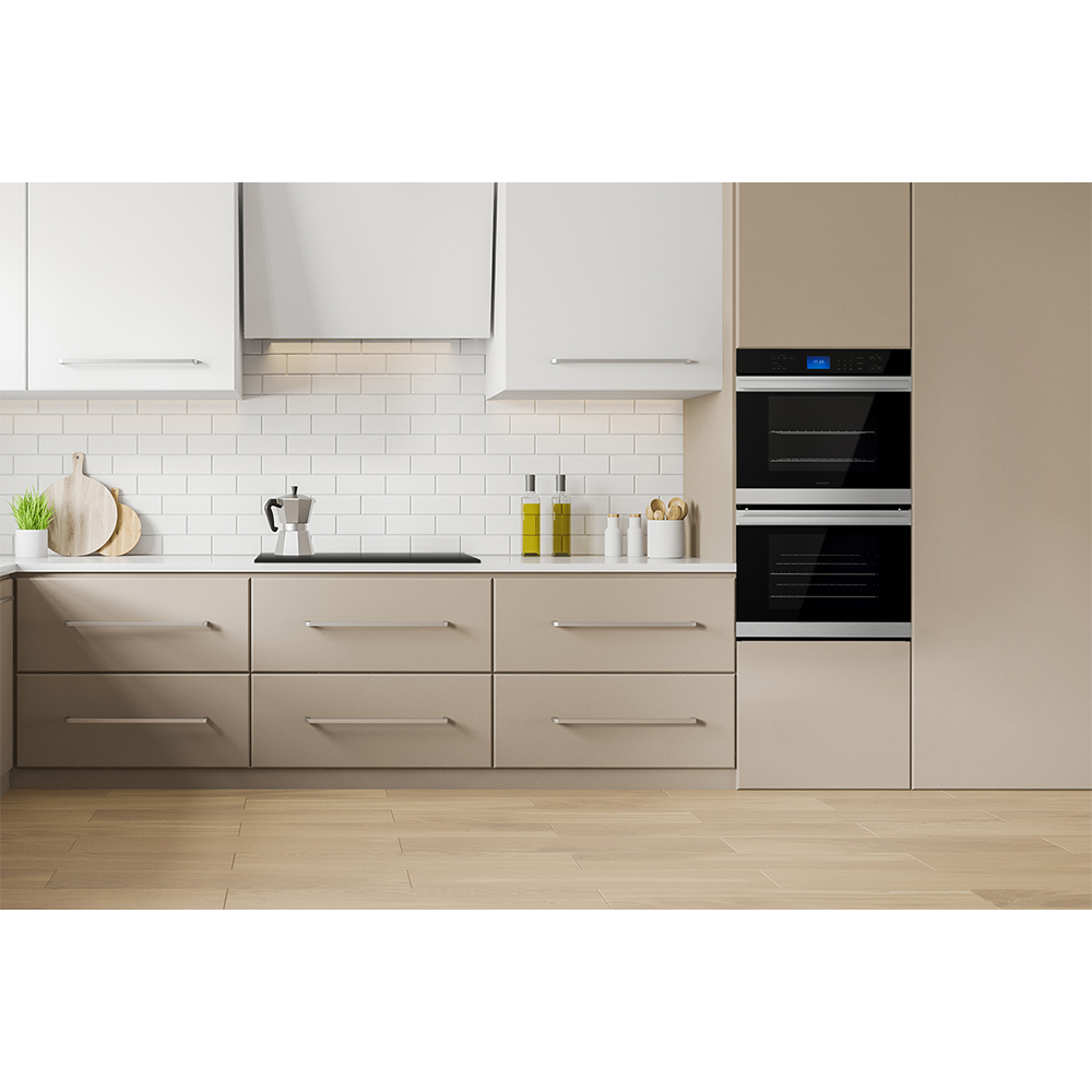 Sharp 30 in. 10 cu. ft. Top Control Electric Double Wall Oven with True ...
