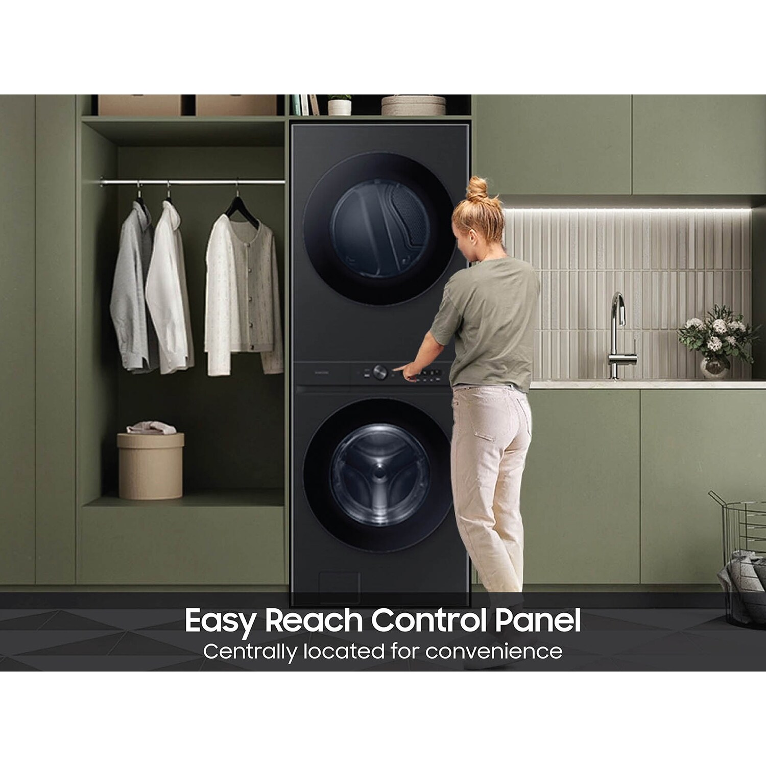 Samsung Bespoke 27 in. 4.6 cu. ft. Smart Electric Front Load Laundry ...