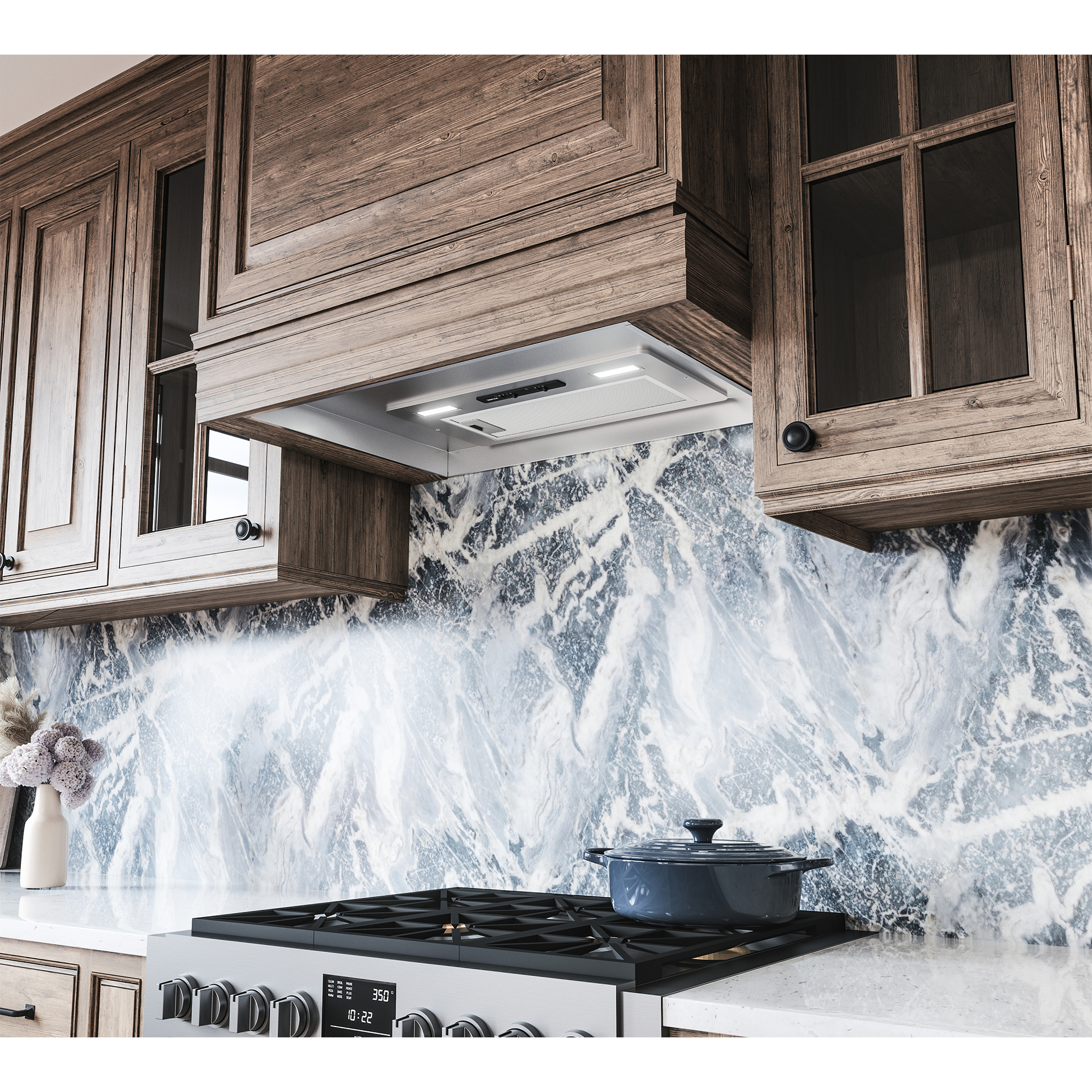 Zephyr 21 in. Convertible Standard Style Range Hood with 400 CFM, 3 Fan ...