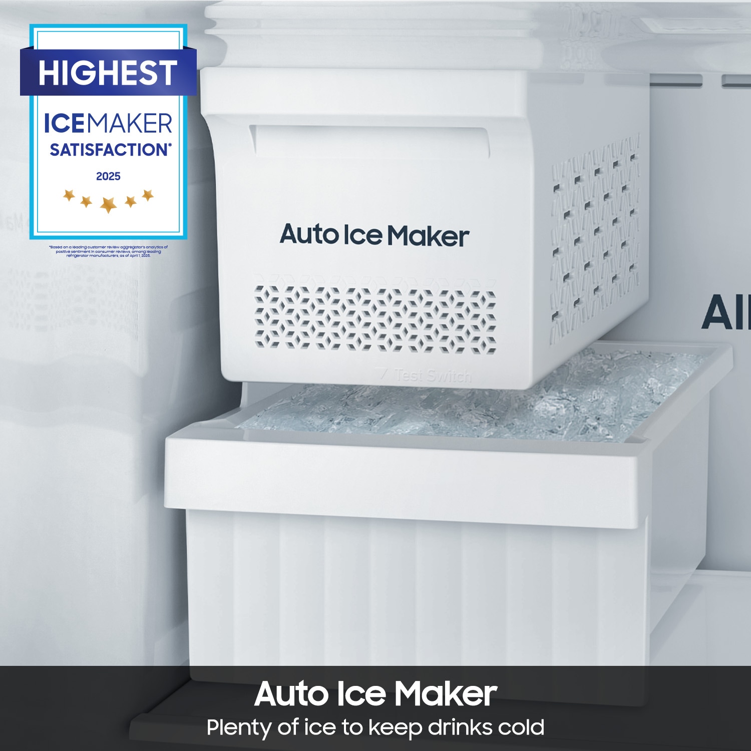 Samsung 28 in. 17.5 cu. ft. Smart Garage-Ready Top Freezer Refrigerator ...