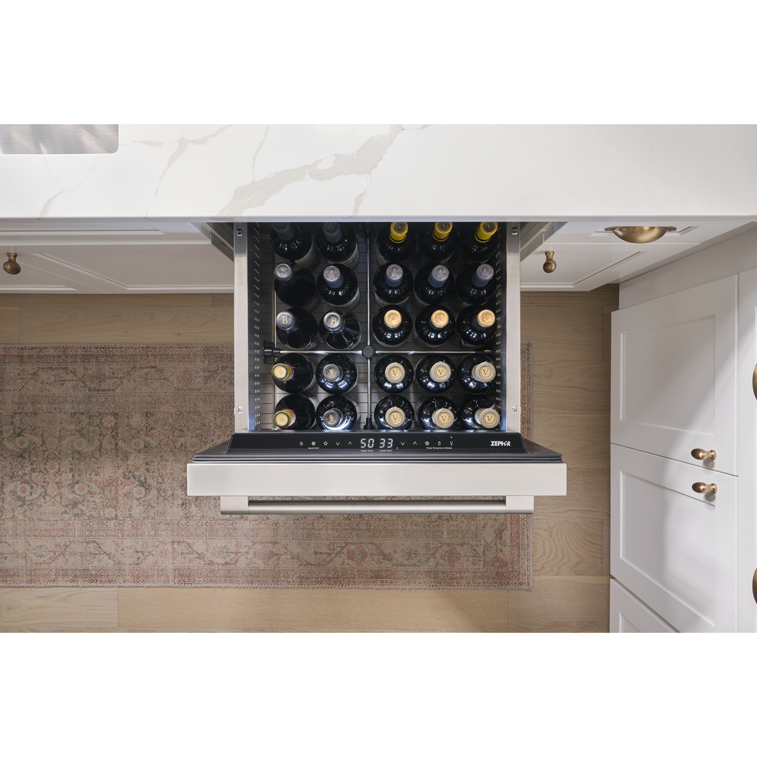 Zephyr 24 in. 5.1 cu. ft. Double Refrigerator Drawers - Stainless Steel ...