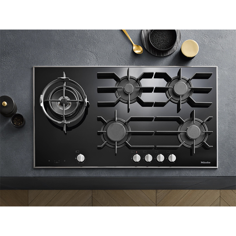 Miele 37 in. 5-Burner Natural Gas Cooktop with Power Burner - Black | P ...