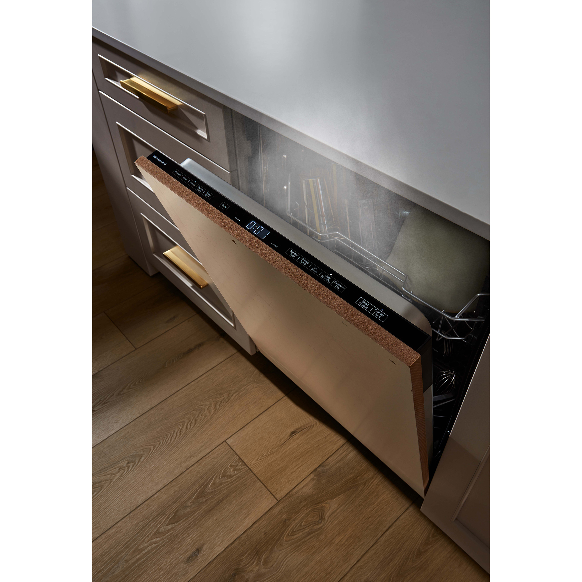 KitchenAid 24 in. ADA Compliant Top Control Flush-Mount Dishwasher with ...
