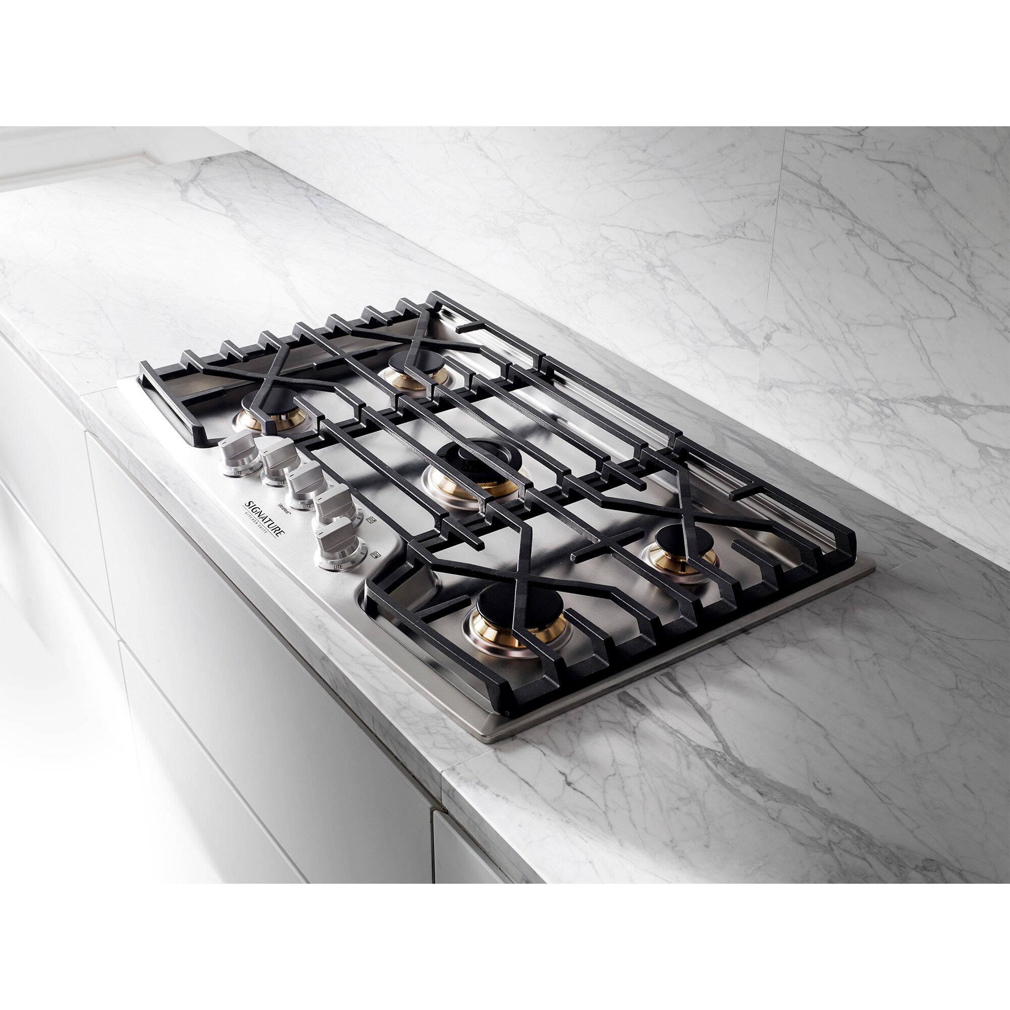 Signature Kitchen Suite 30 in. 5-Burner Smart Natural Gas Cooktop with ...