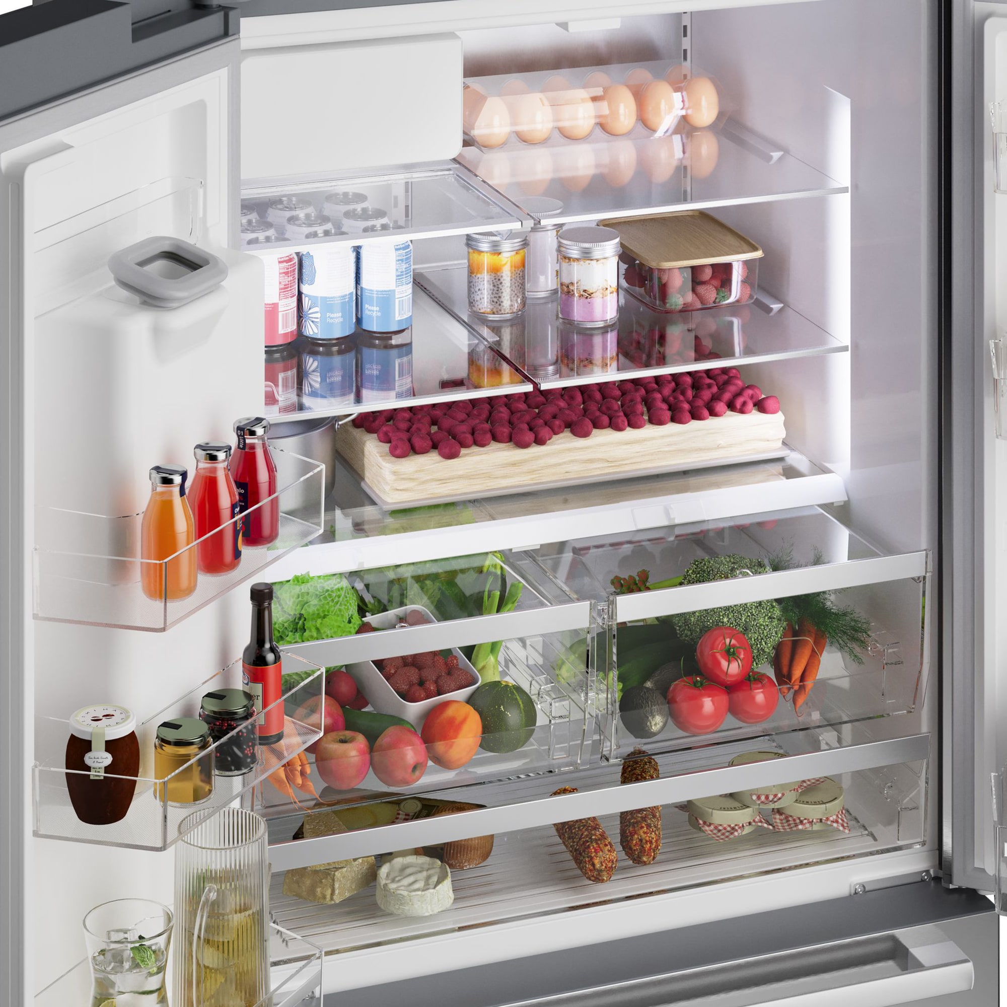 Bosch 500 Series 36 in. 26 cu. ft. Smart French Door Refrigerator with ...