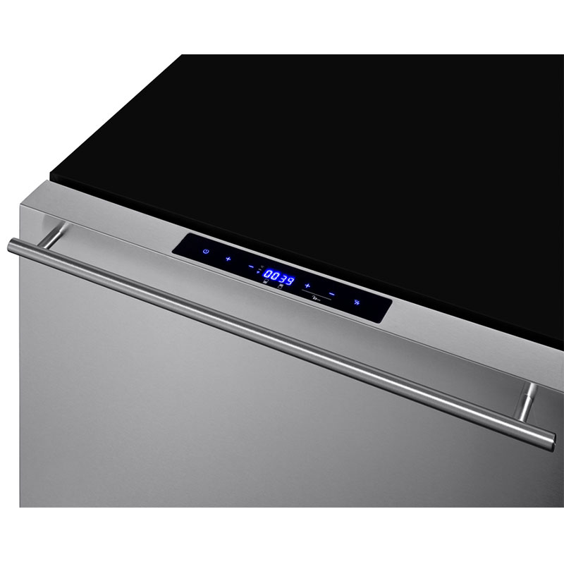 Summit 24 in. 3.3 cu. ft. Outdoor Double Refrigerator & Freezer Drawer ...