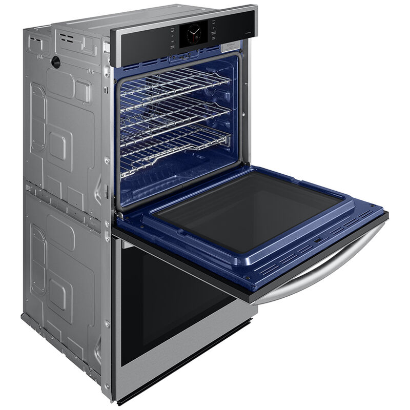 Samsung 30 in. 10.2 cu. ft. Smart Top Control SteamElectric Double Wall ...