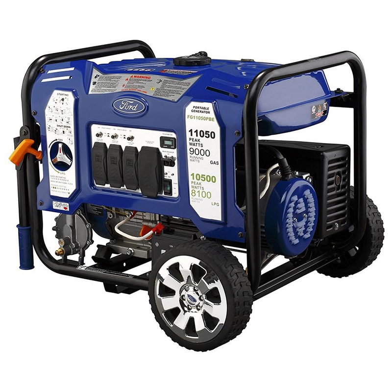 Ford 11,050 Watt DUAL FUEL 4 Cycle Propane and Gas Engine Generator | P ...