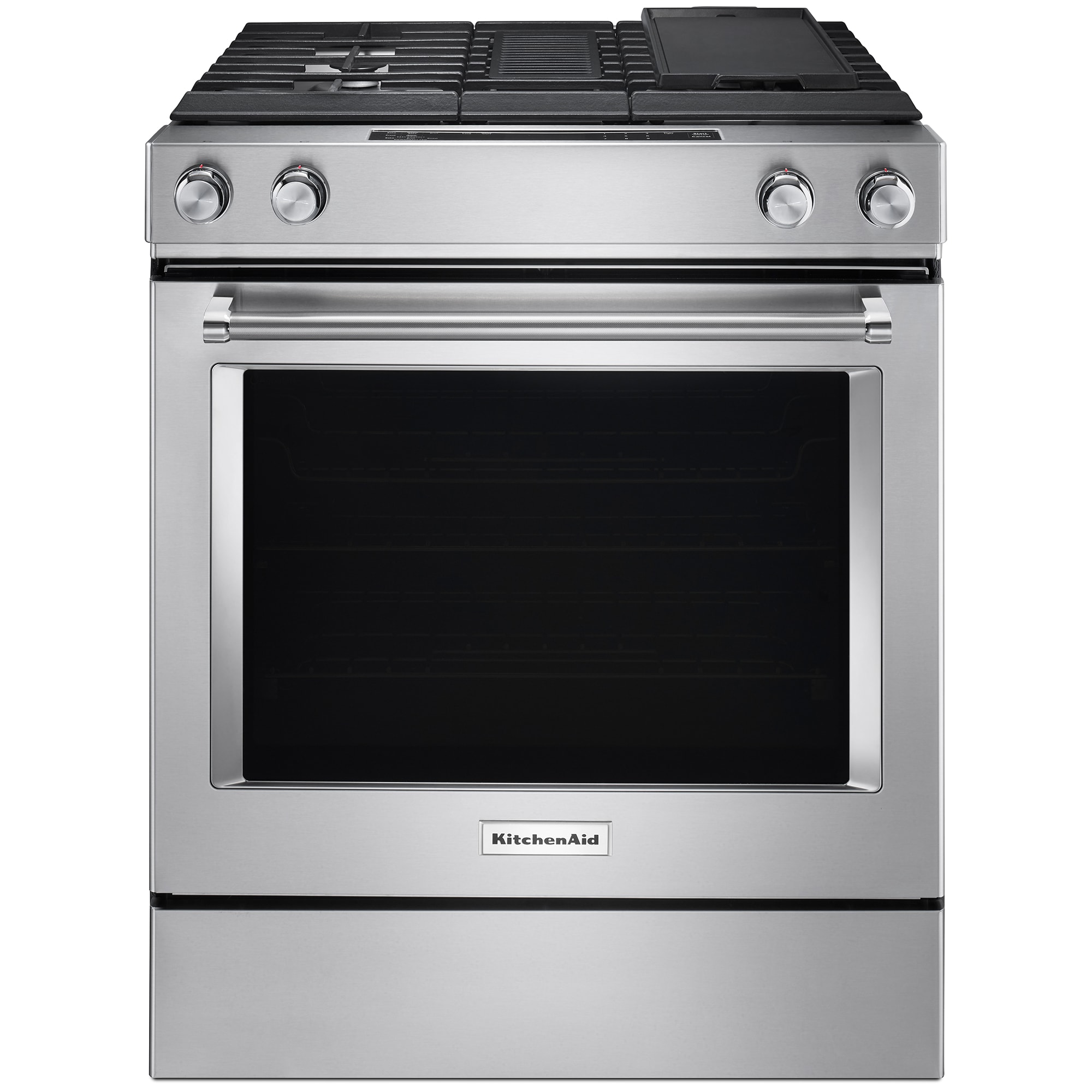 KitchenAid 30 in. 6.4 cu. ft. True European Convection Slide-In Dual ...