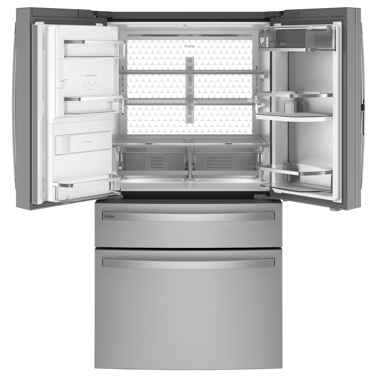 GE Profile 36 in. 22.4 cu. ft. Smart Counter Depth 4-Door French Door ...