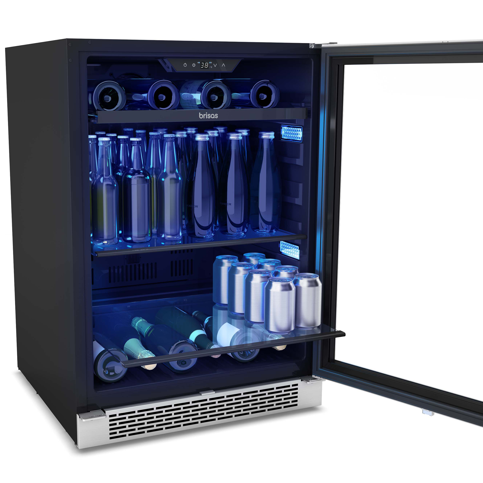 Zephyr 24 in. Built-In/Freestanding 5.8 cu. ft. Compact Beverage Center ...