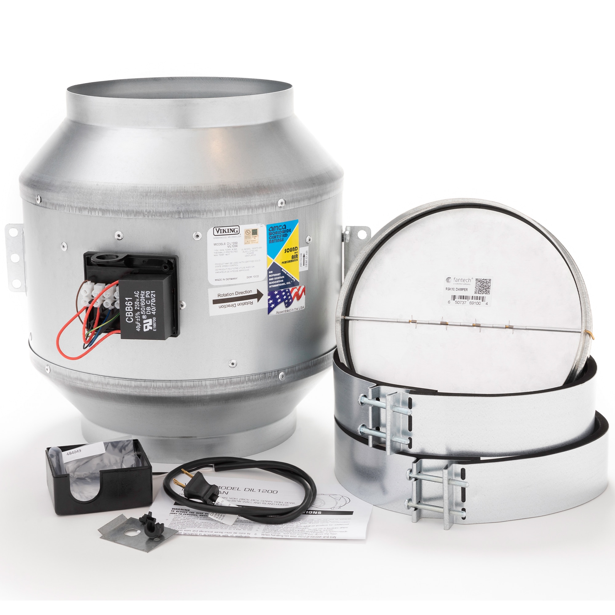 Viking 1200 CFM In-Line Blower Fan Kit for Range Hoods - Stainless Steel | P.C. Richard & Son