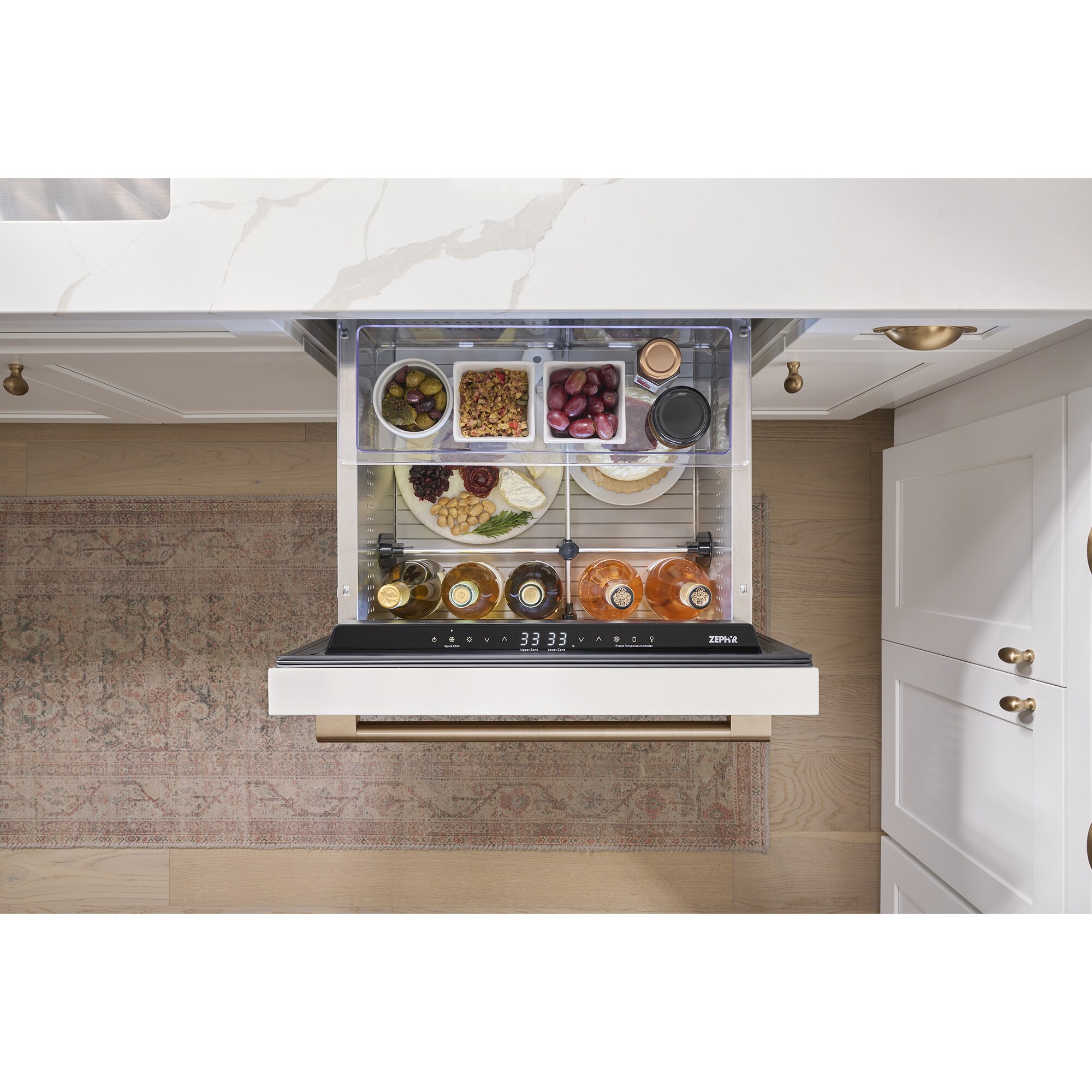 Zephyr Presrv Series 24 in. 5.1 cu. ft. Double Refrigerator Drawers ...