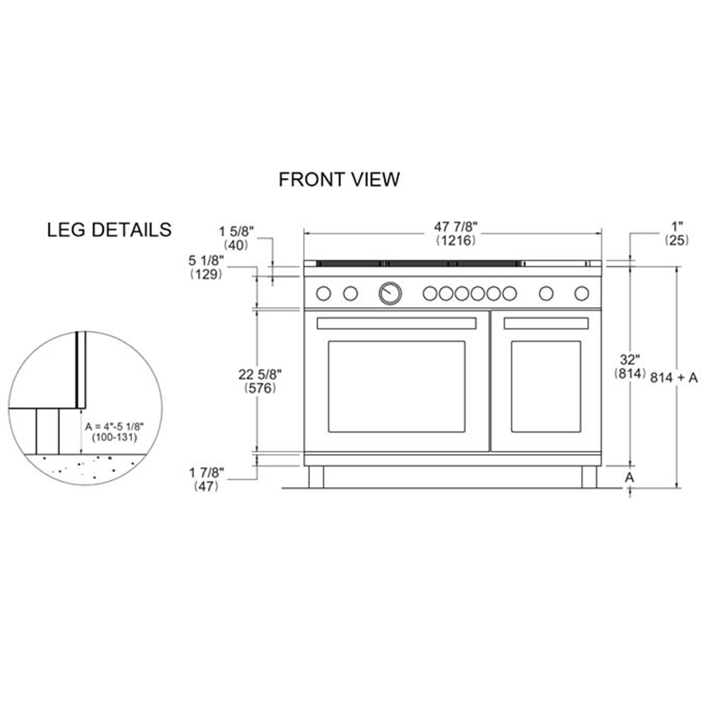 Bertazzoni Heritage Series 48 in. 7.1 cu. ft. Dual Convection Double ...