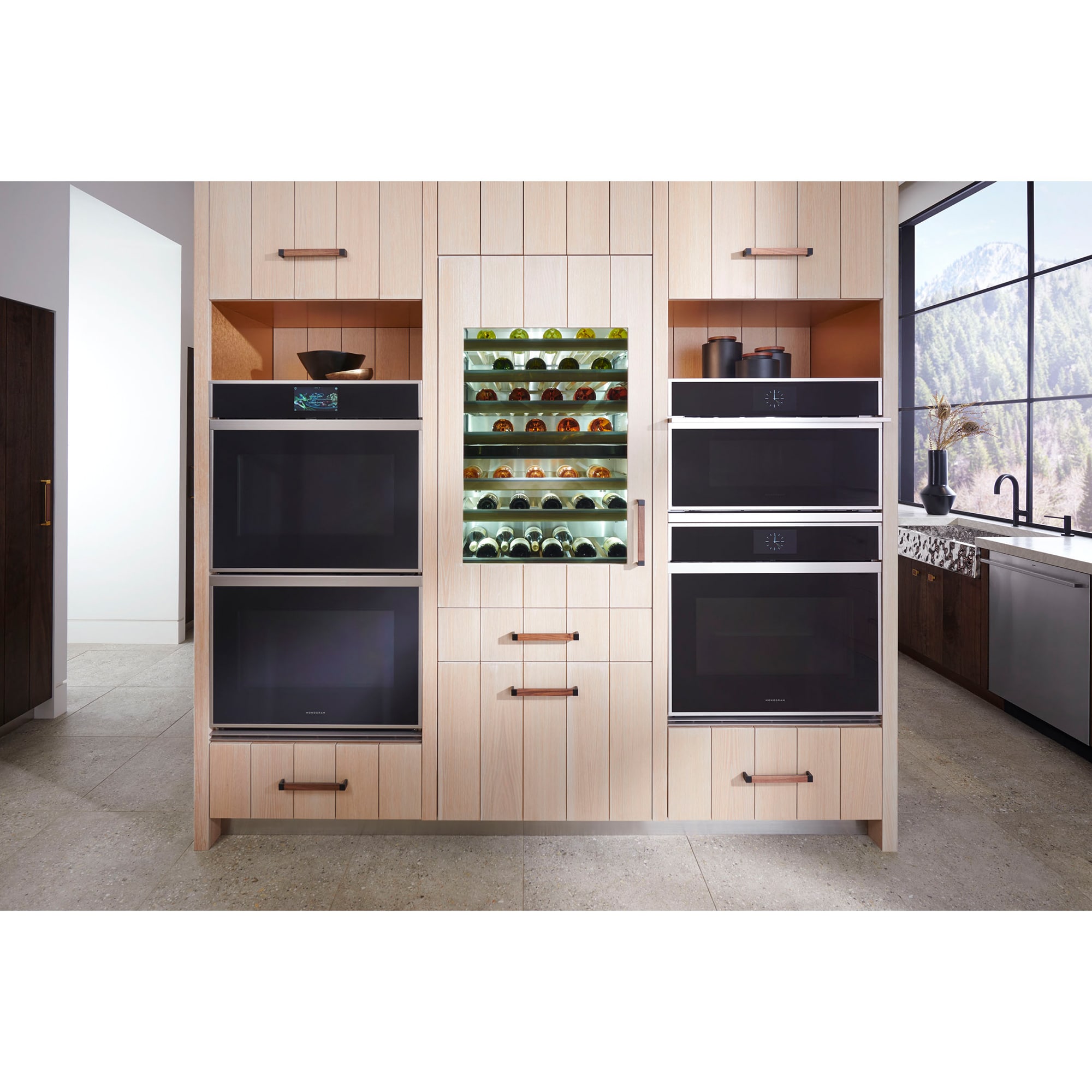 Monogram 30 in. Built-in Wine Sommelier with Wood Racks, Dual ...
