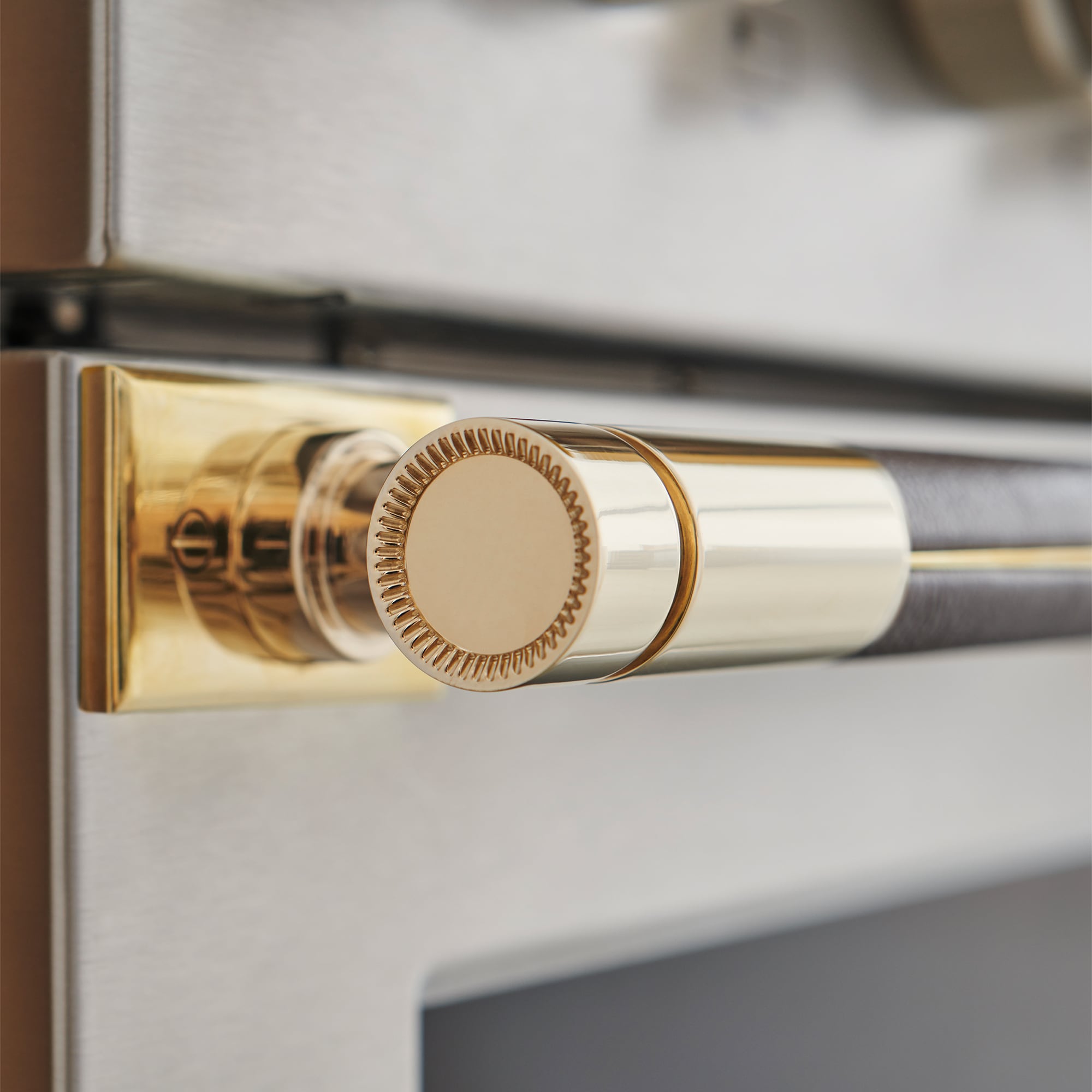 Monogram 48 in. Designer Collection Brass Short Handle for Pro Range ...