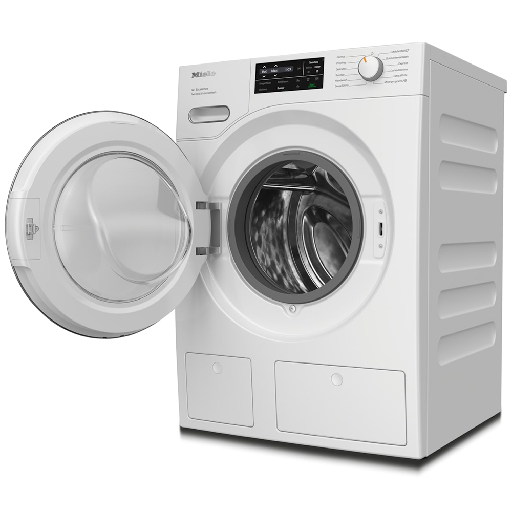 Miele TwinDos 24 in. 2.26 cu. ft. Smart Stackable Front Load Washer ...